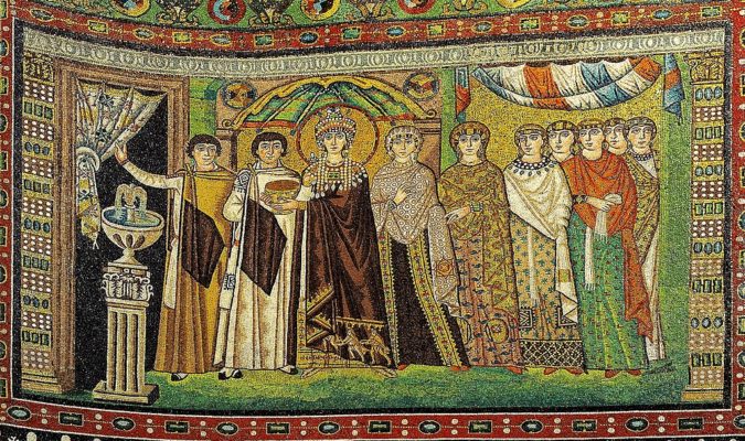 Mosaic of Theodora Basilica, San Vitale, Ravenna, Italy | Daum Museum ...