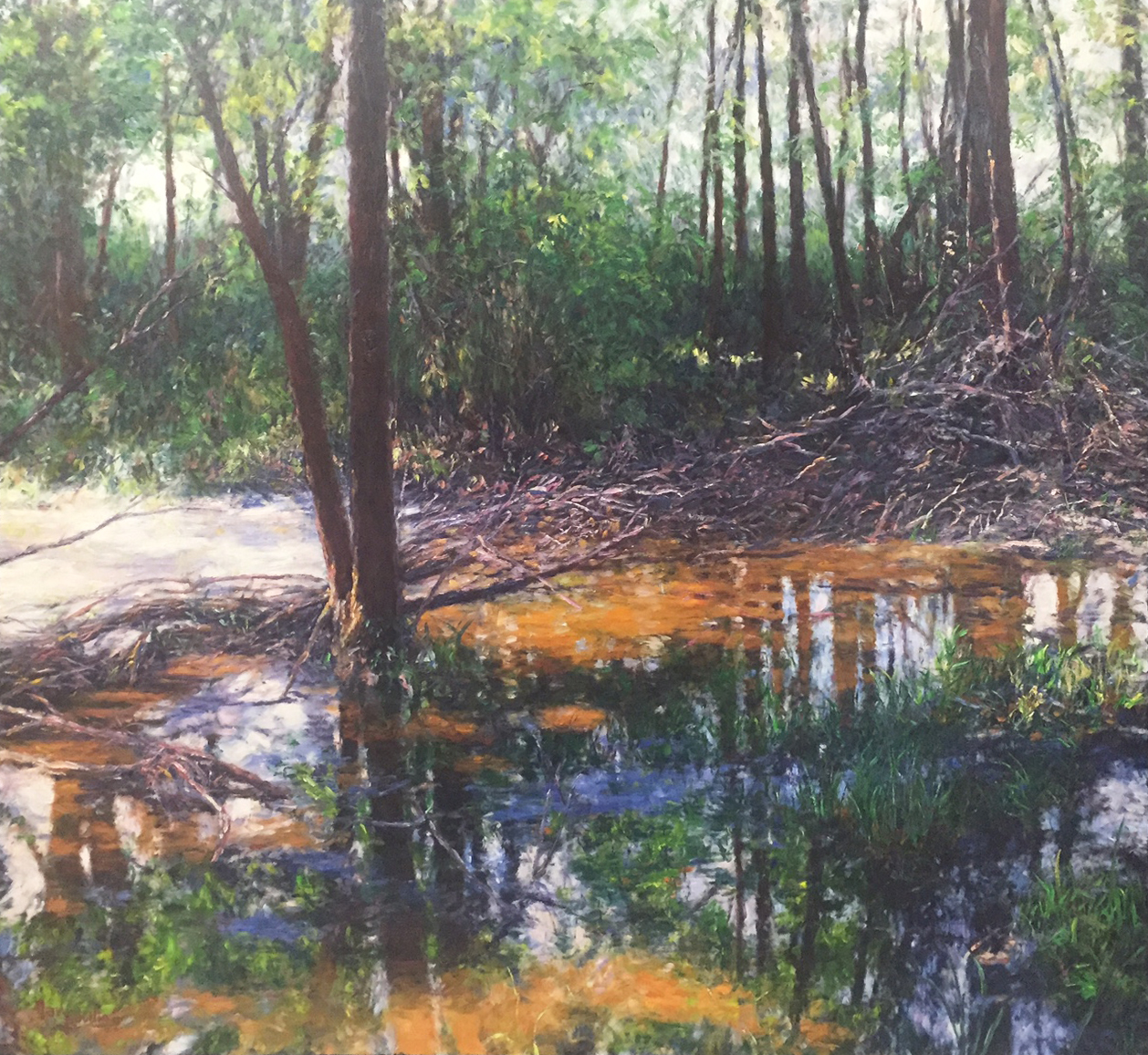 Gary Bowling (American, b. 1948), “James River Marsh,” 2009; oil on ...